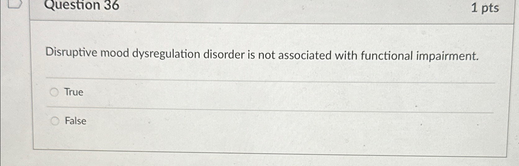 Solved Question 361 ﻿ptsDisruptive mood dysregulation | Chegg.com