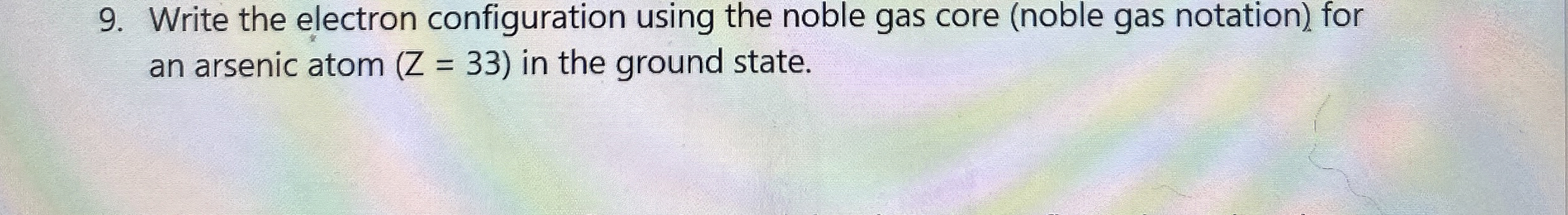 Solved Write the electron configuration using the noble gas | Chegg.com