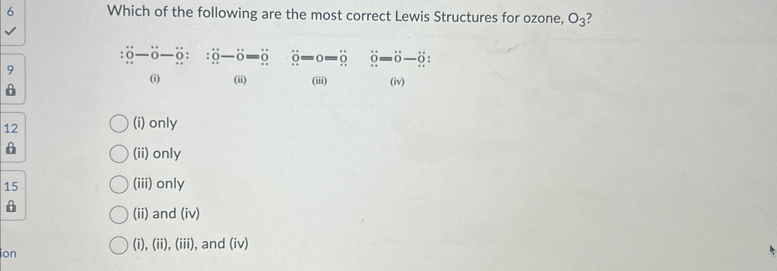 Solved Which of the following are the most correct Lewis | Chegg.com