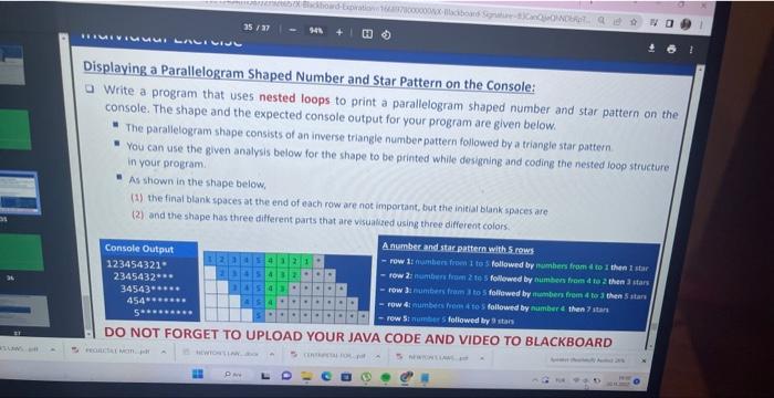 Solved Displaying a Parallelogram Shaped Number and Star | Chegg.com