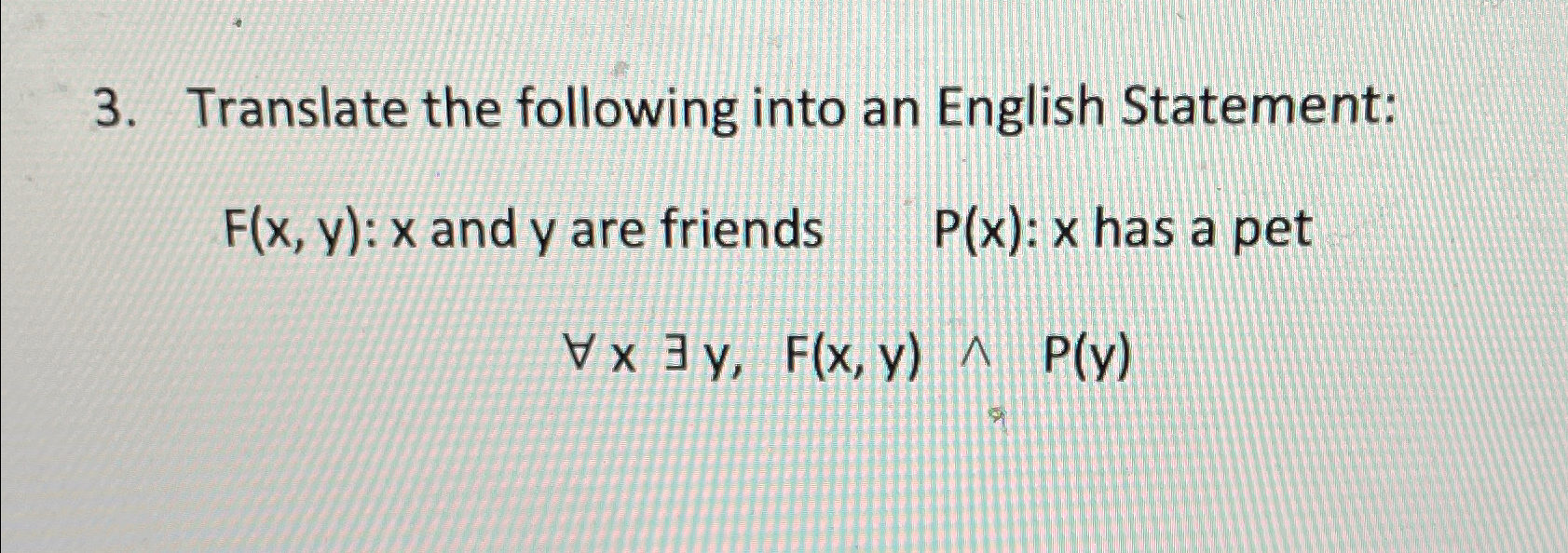 Solved Translate the following into an English | Chegg.com