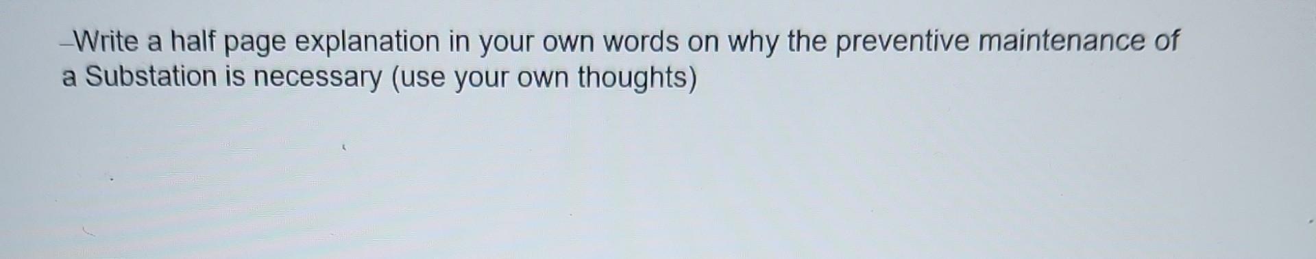 Solved -Write a half page explanation in your own words on | Chegg.com