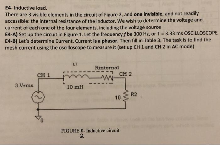 Solved E4- Inductive load. There are 3 visible elements in | Chegg.com