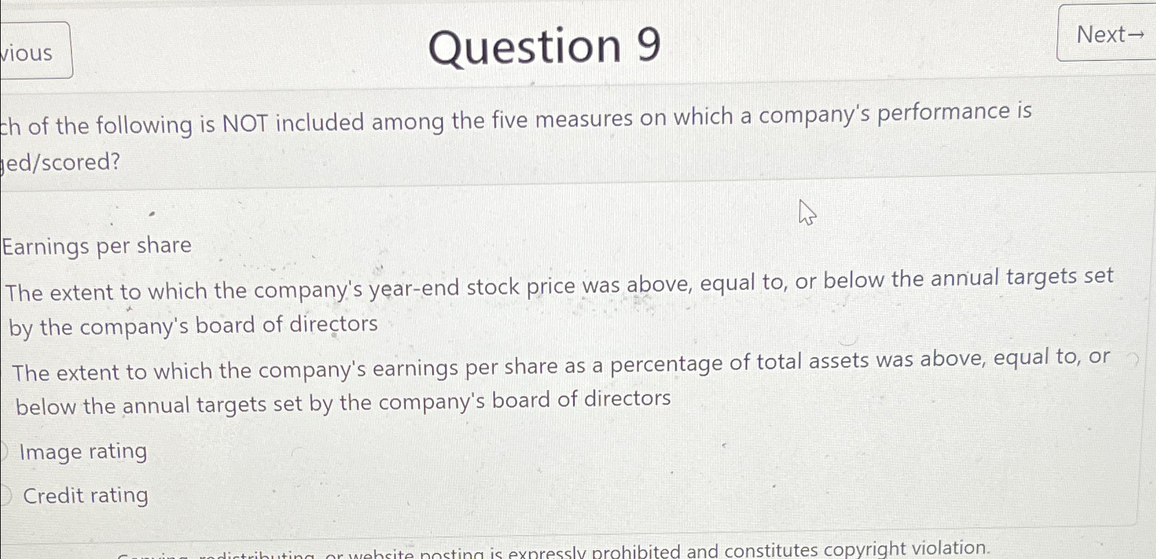 Solved Question 9Next →ch of the following is NOT included | Chegg.com