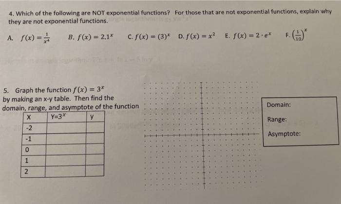 Solved 4. Which of the following are NOT exponential | Chegg.com