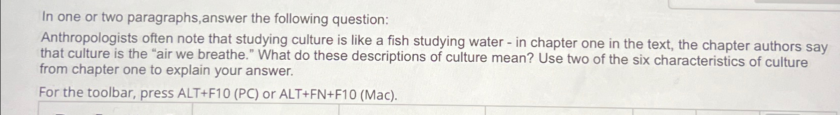 In one or two paragraphs, answer the following | Chegg.com