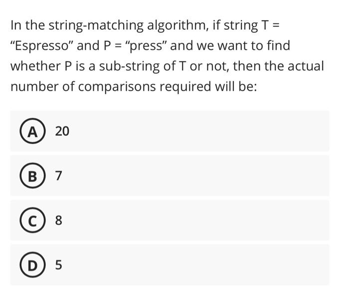 Solved In The String Matching Algorithm If String T