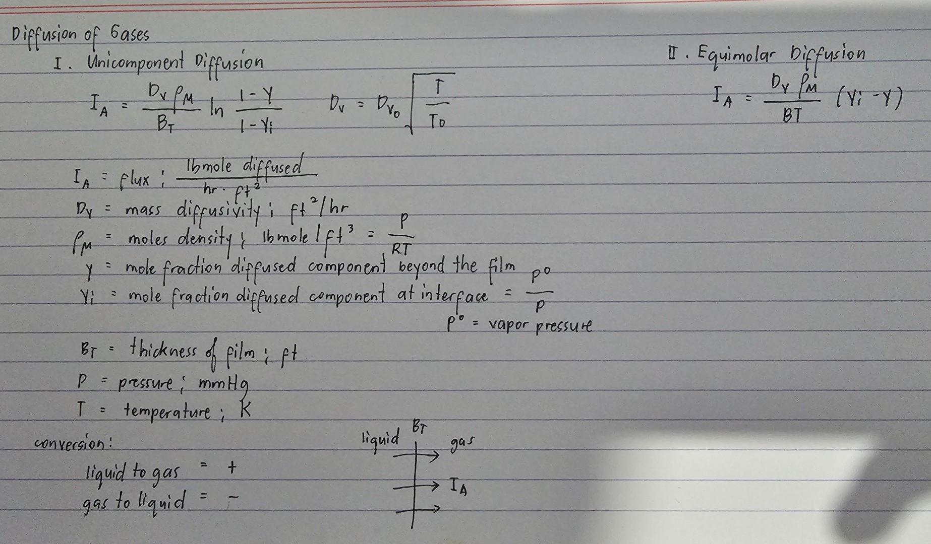 Solved II. Equimolar Diffusion Problem: 2) An alcohol-water | Chegg.com