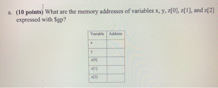 1. Consider a program that declares global integer | Chegg.com