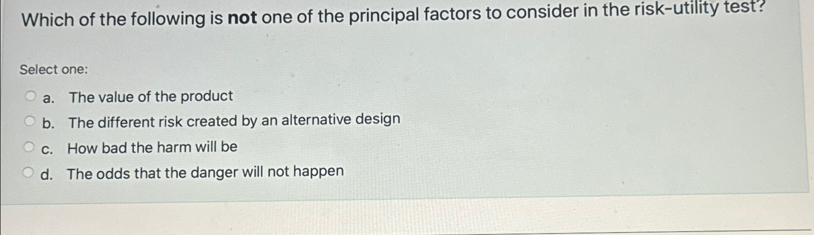 Solved Which of the following is not one of the principal | Chegg.com