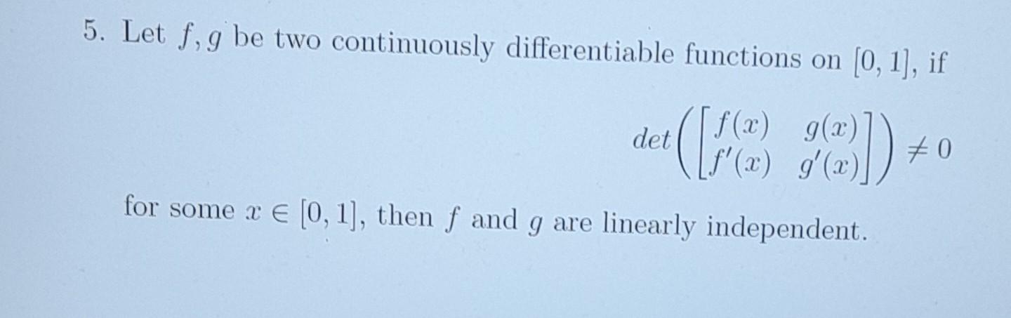 Solved Let f,g be two continuously differentiable functions | Chegg.com