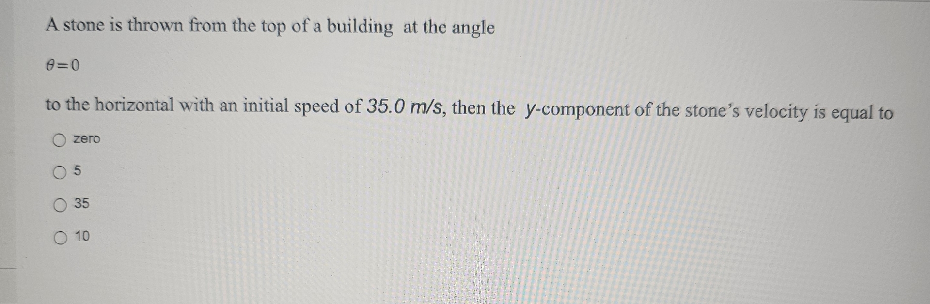 Solved A stone is thrown from the top of a building at the | Chegg.com