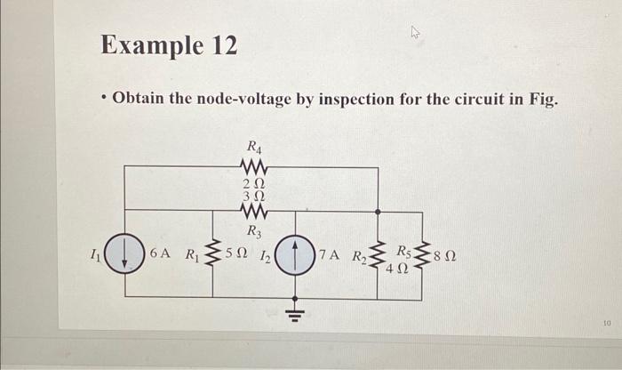 Solved - Obtain the node-voltage by inspection for the | Chegg.com
