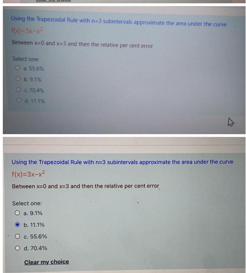 Solved Using the Trapezoidal Rule with n=3 subintervals | Chegg.com