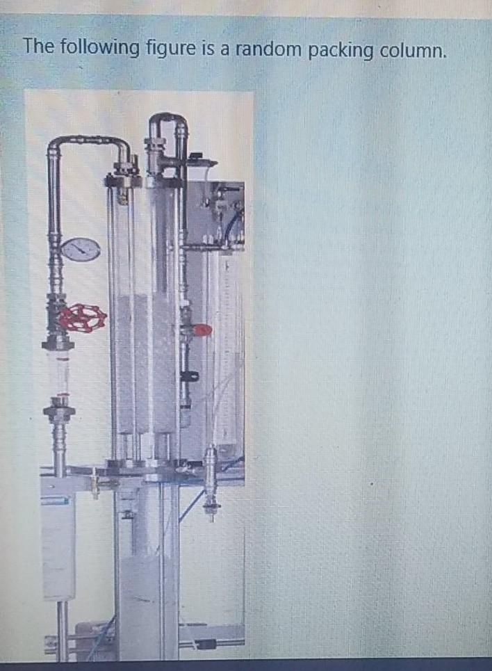 Solved The following figure is a random packing column. e | Chegg.com