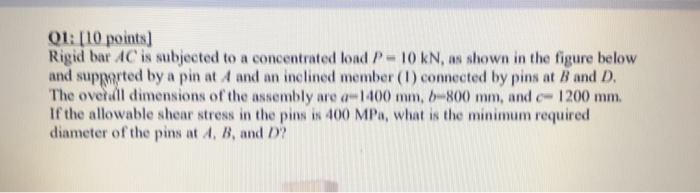 Solved Q2: [10 points) 1. A solid circular rod with diameter | Chegg.com