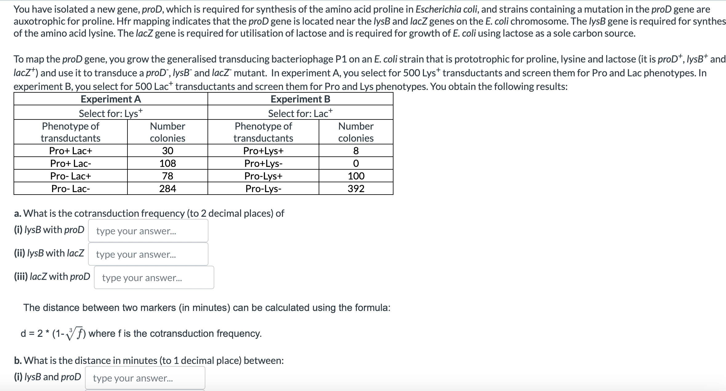 Solved You have isolated a new gene, proD, which is required | Chegg.com