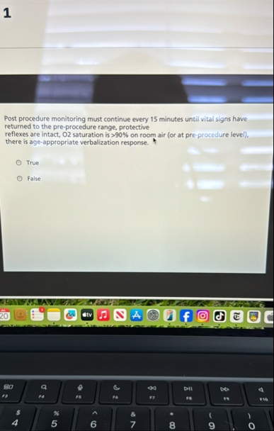 Solved 1Post procedure monitoring must continue every 15 | Chegg.com