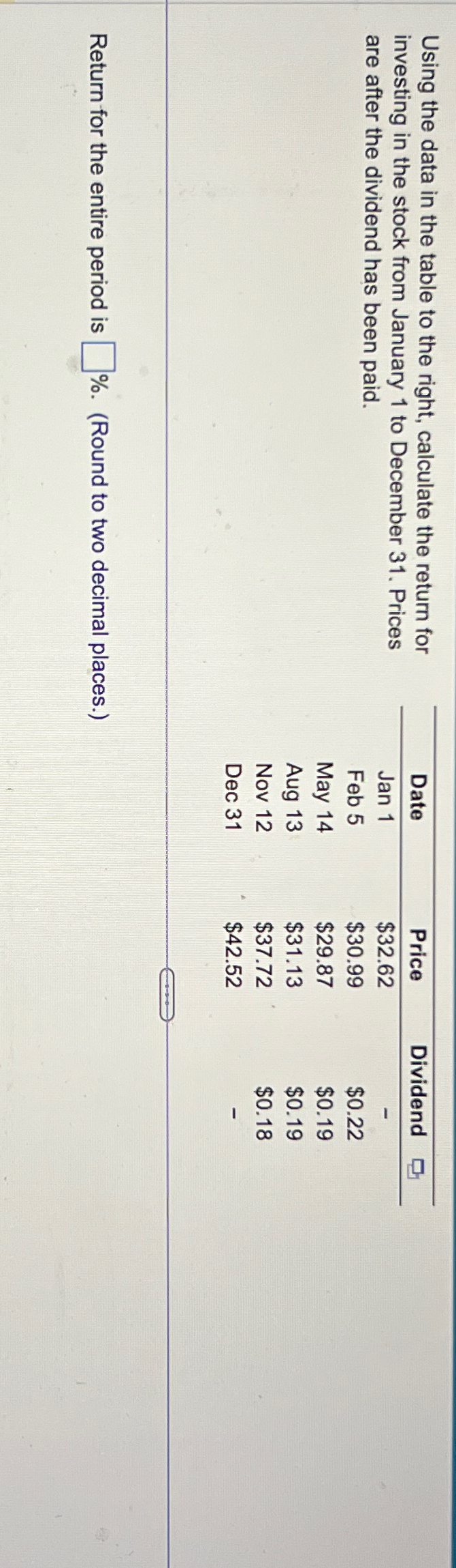 Solved Using the data in the table to the right, calculate | Chegg.com