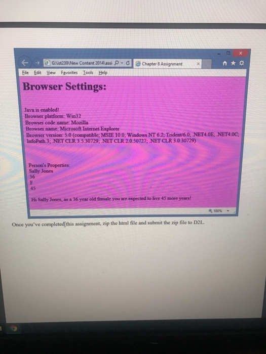 Solved IST 239 Datum and JavaScript Chapter 8 Assignment | Chegg.com