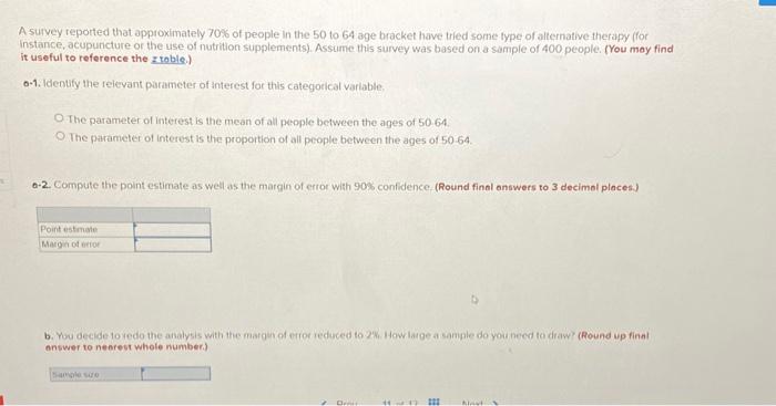 Solved A survey reported that approximately 70% of people in | Chegg.com