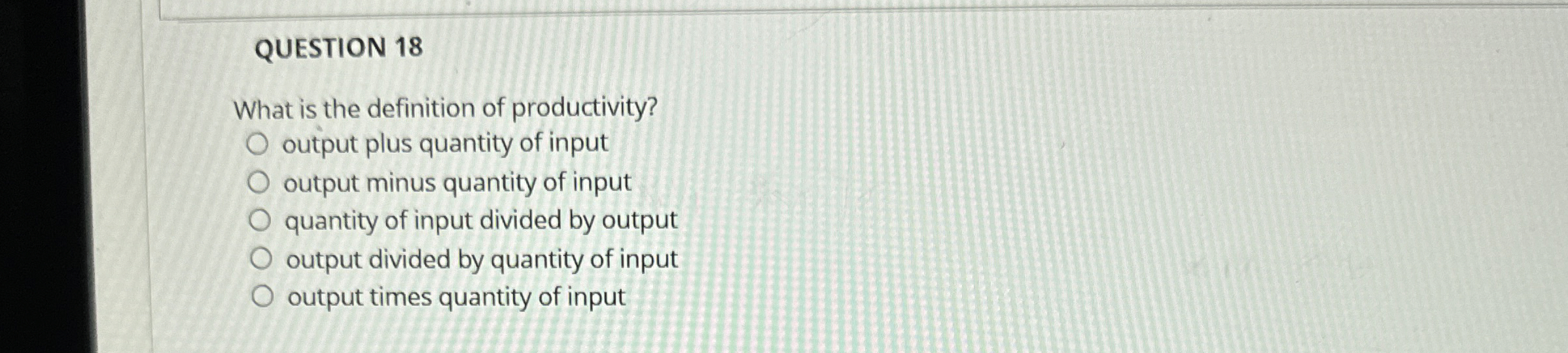 Solved QUESTION 18What is the definition of | Chegg.com