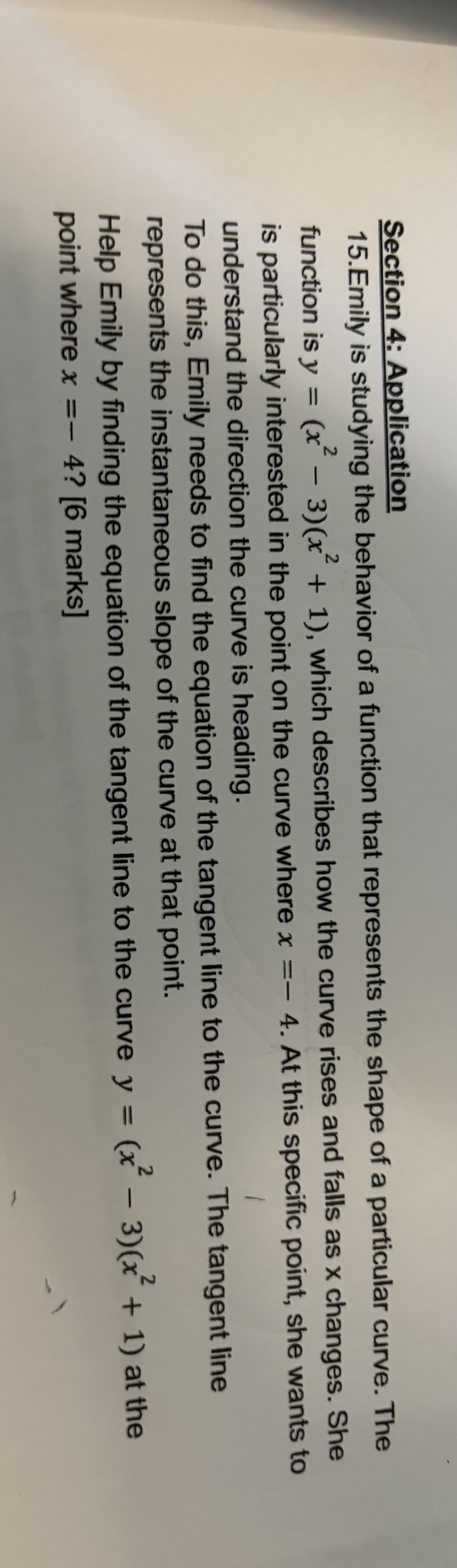 Solved Section 4: Application15.Emily is studying the | Chegg.com