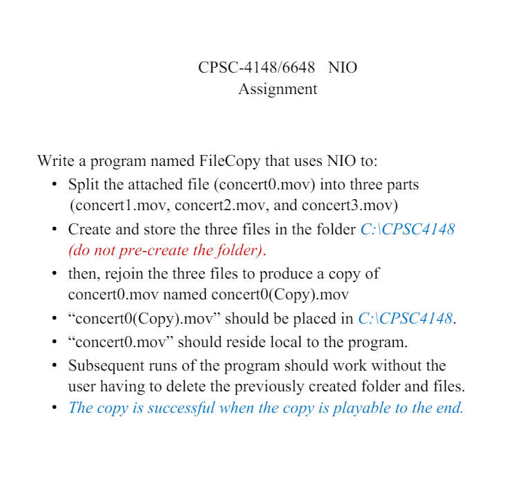 Solved CPSC-4148/6648 ﻿NIOAssignmentWrite a program named | Chegg.com