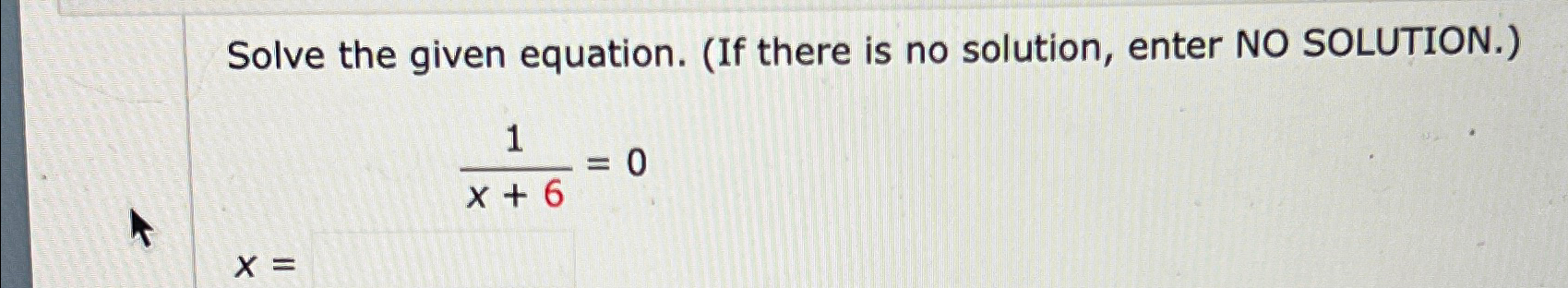 Solve the given equation. (If there is no solution, | Chegg.com