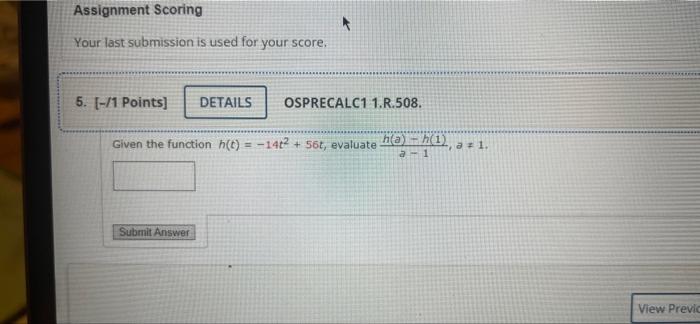 Solved Assignment Scoring Your last submission is used for | Chegg.com