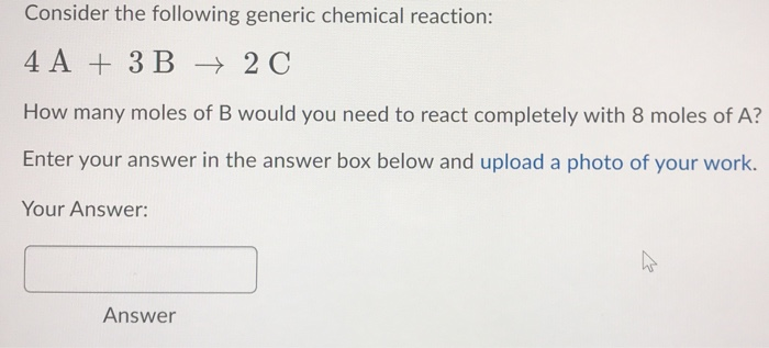 Solved Consider the following generic chemical reaction: 4A | Chegg.com