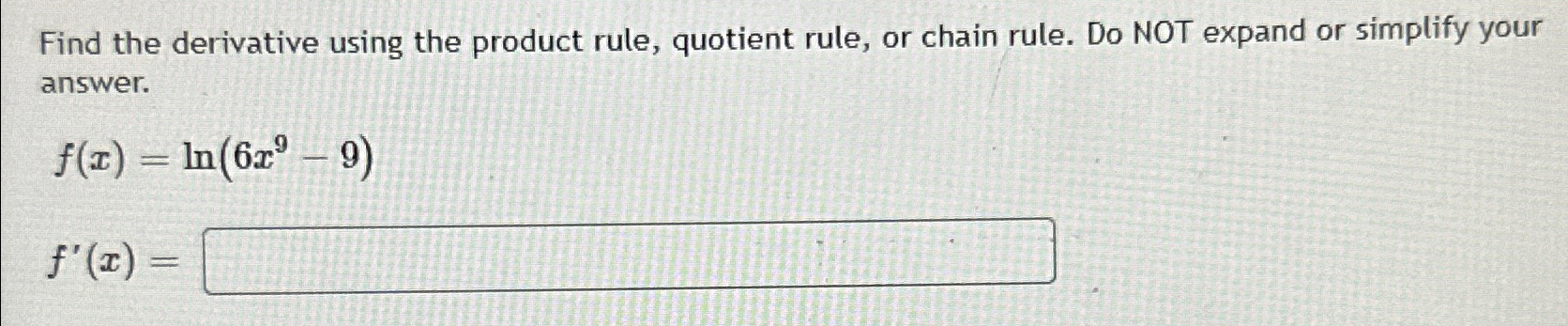 Solved Find the derivative using the product rule, quotient | Chegg.com