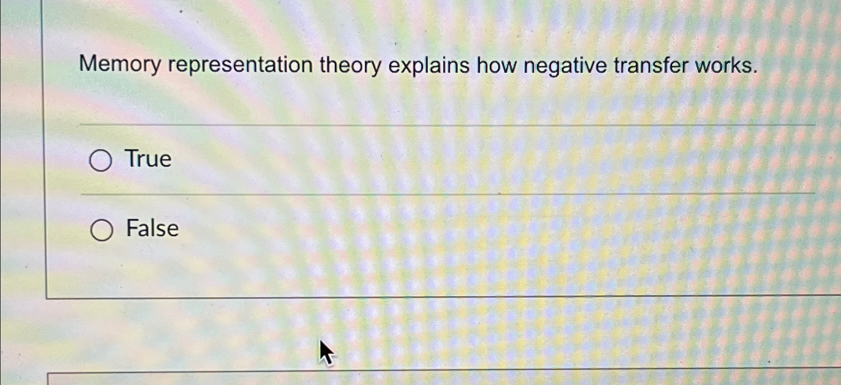 Solved Memory representation theory explains how negative | Chegg.com