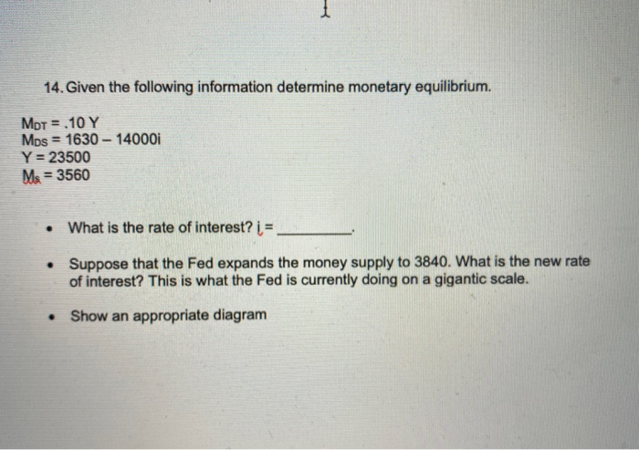 Solved 14. Given the following information determine | Chegg.com