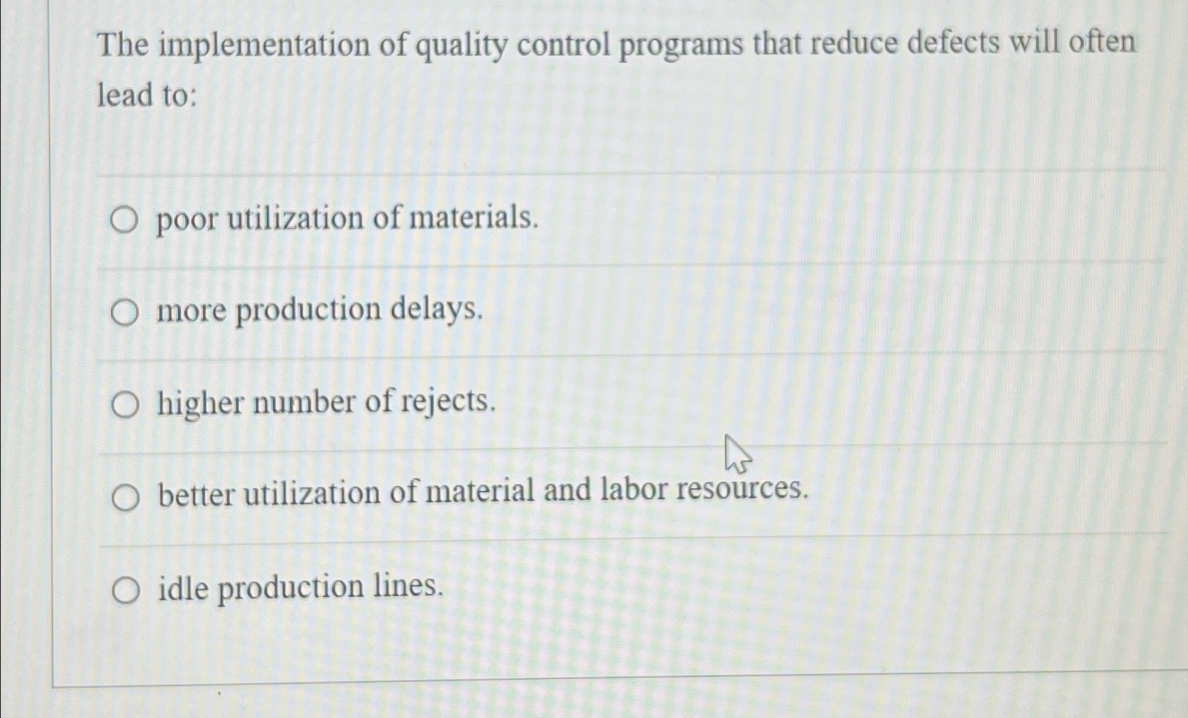 Solved The implementation of quality control programs that | Chegg.com