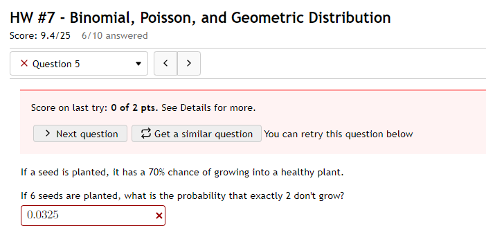 Solved HW #7 - ﻿Binomial, Poisson, and Geometric | Chegg.com