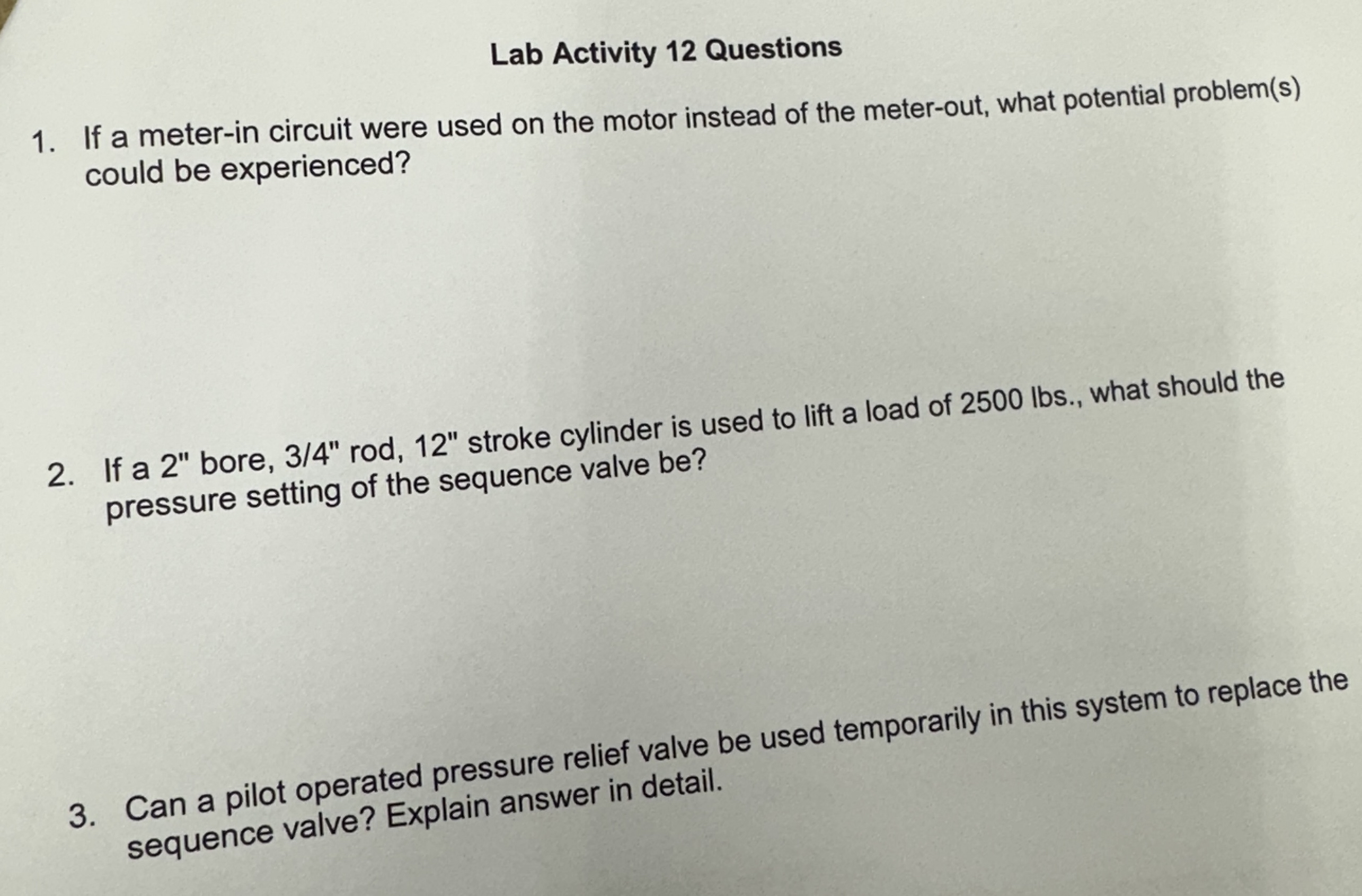 Solved Lab Activity 12 ﻿QuestionsIf a meter-in circuit were | Chegg.com