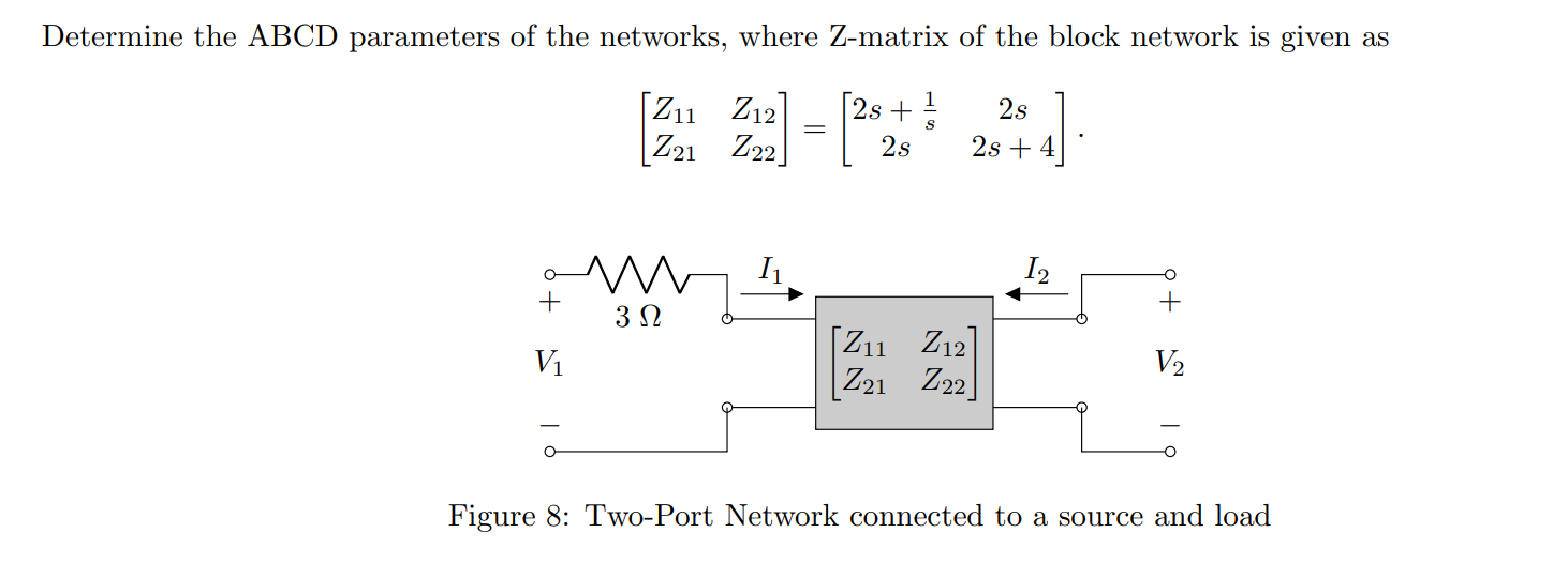 Solved Determine the ABCD parameters of ﻿the networks, where | Chegg.com