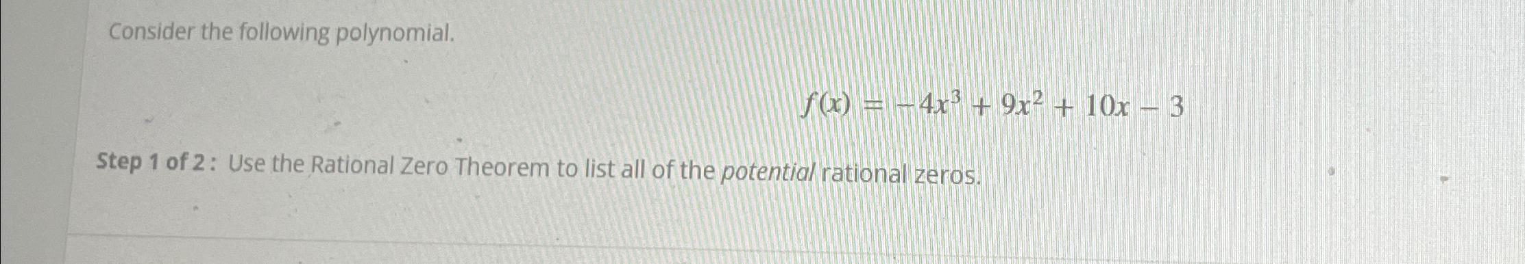 Solved Consider the following | Chegg.com
