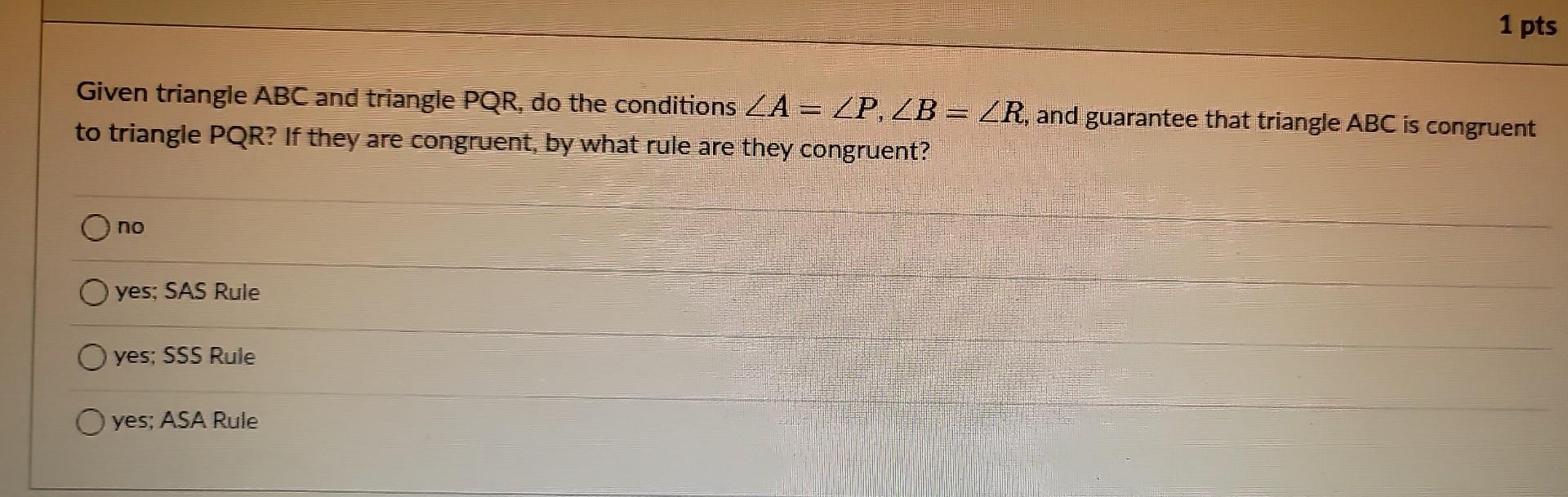 Solved Given triangle ABC and triangle PQR, do the | Chegg.com