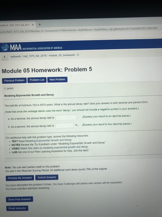 Solved eeWork: MAT 1073 Fall 2019 + x Nork2/MAT 1073 Fall | Chegg.com