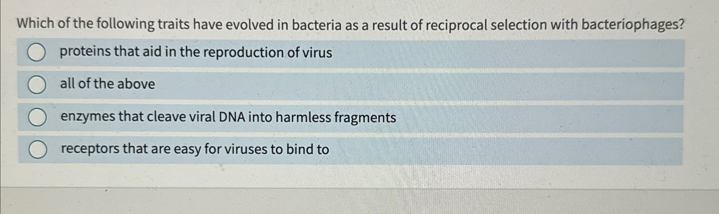 Solved Which of the following traits have evolved in | Chegg.com