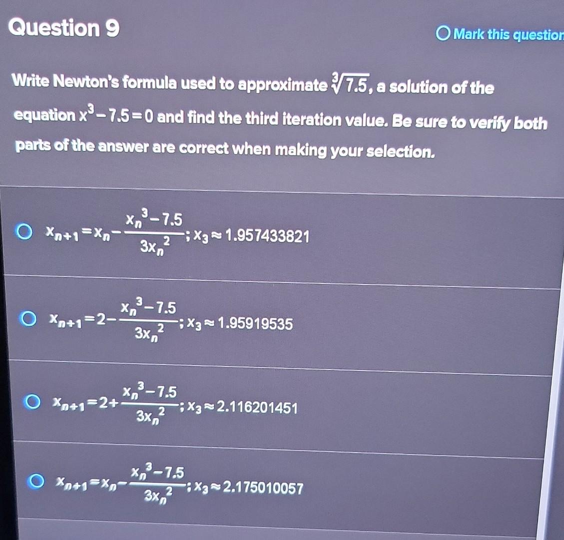 Solved Write Newton's formula used to approximate 37.5, a | Chegg.com