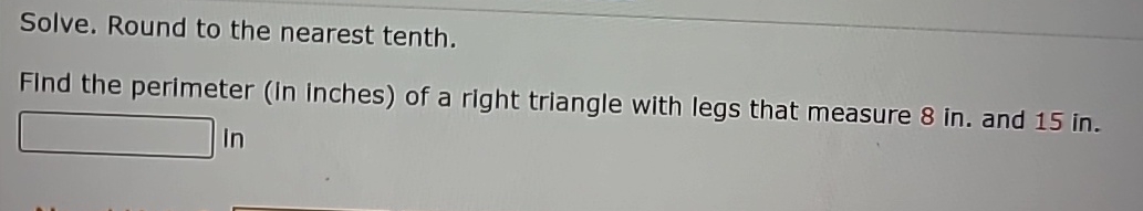 Solved Solve. Round to the nearest tenth.Find the perimeter | Chegg.com
