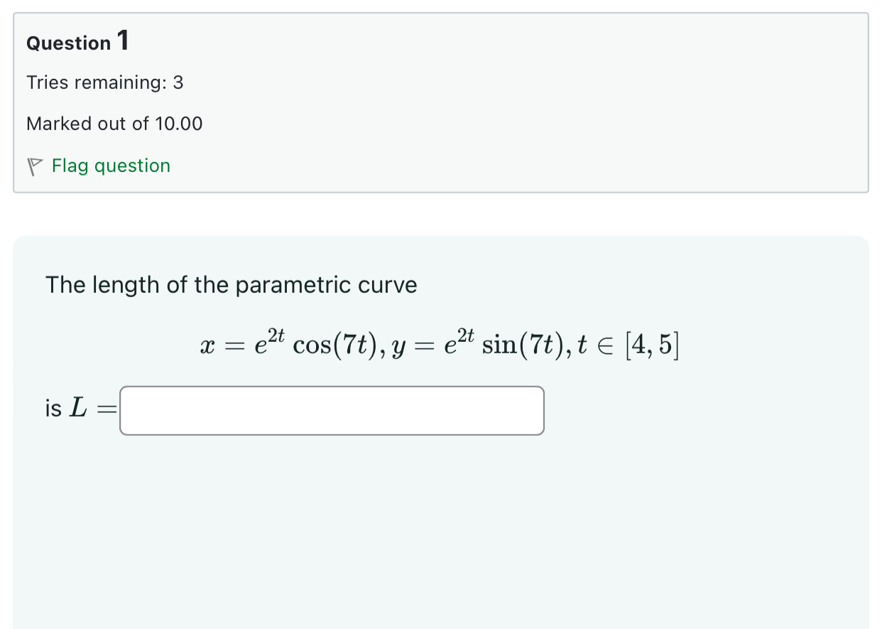 Solved Question 1Tries remaining: 3Marked out of 10.00Flag | Chegg.com Solved Question 1Tries remaining: 3Marked out of 10.00Flag | Chegg.com