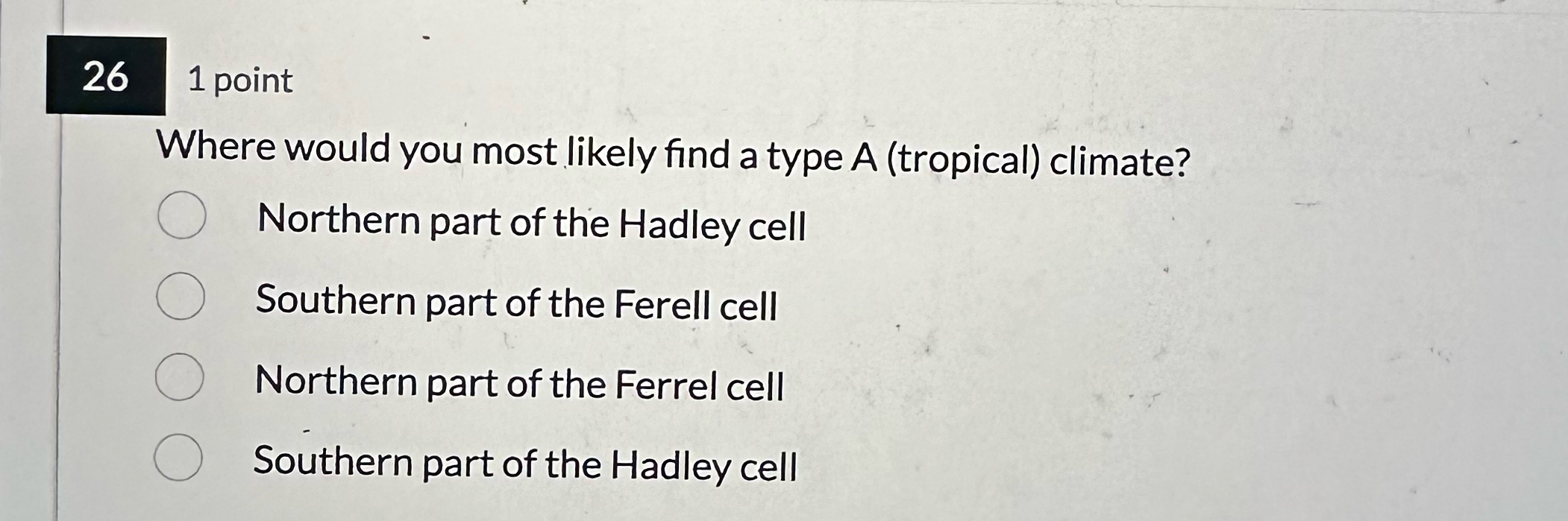 Solved 261 ﻿pointWhere would you most likely find a type A | Chegg.com