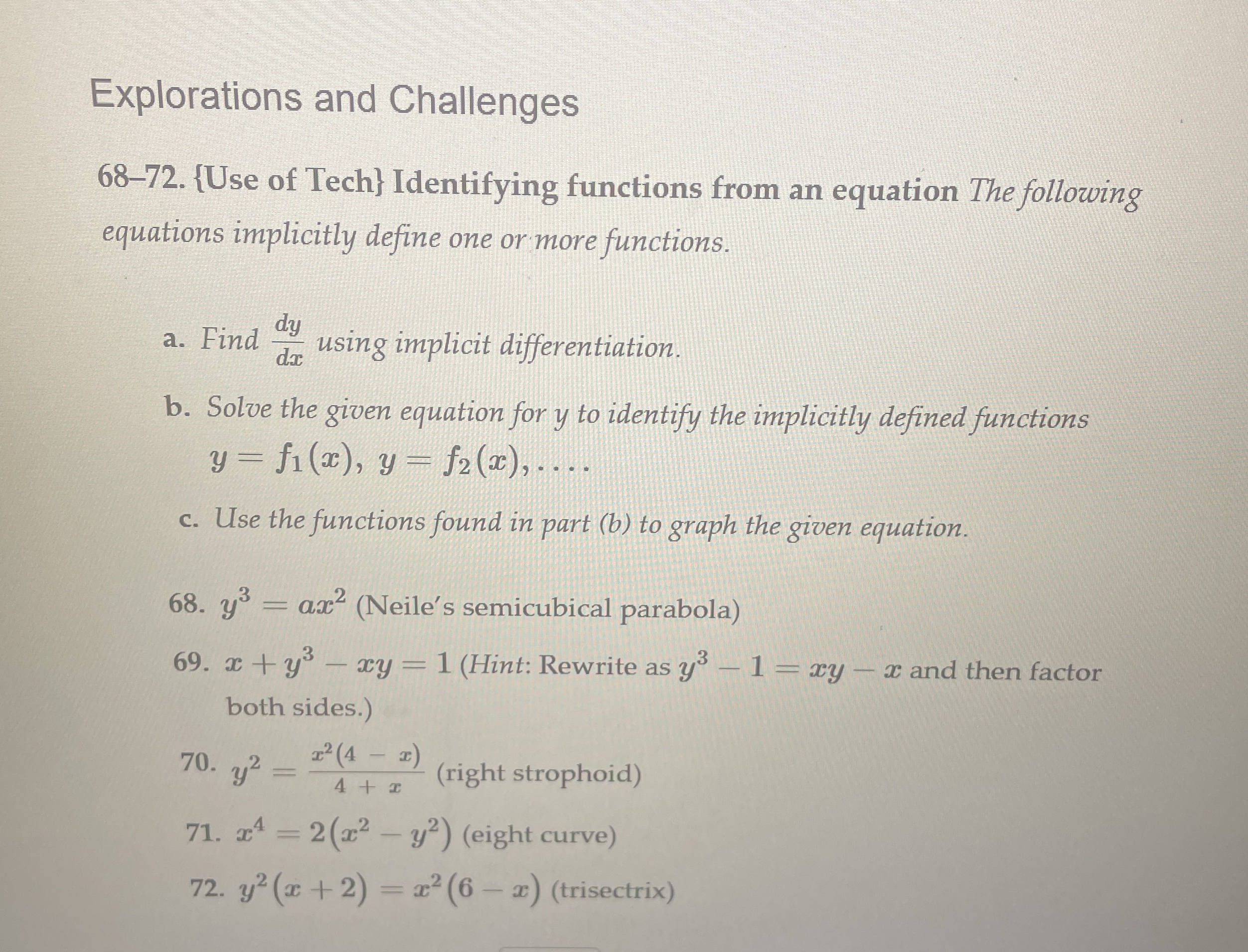 Solved (Only do 69 ﻿and 71)!!!Explorations and | Chegg.com