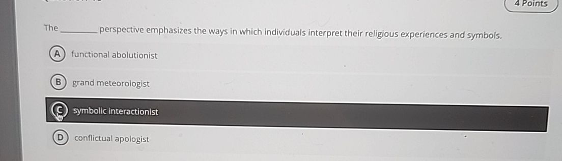 Solved The ﻿perspective emphasizes the ways in which | Chegg.com