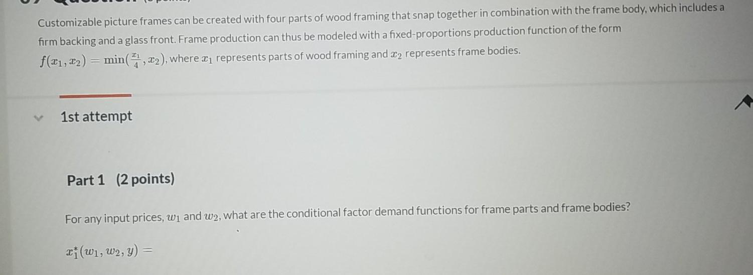 Solved Customizable picture frames can be created with four | Chegg.com