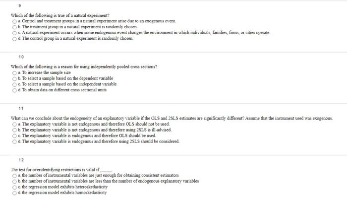 Solved Which of the following is true of a natural | Chegg.com